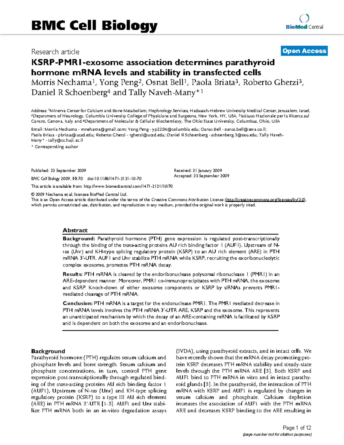 BMC Cell Biology Bio Med Central - BioMed Central Open Access Page 1 of ...