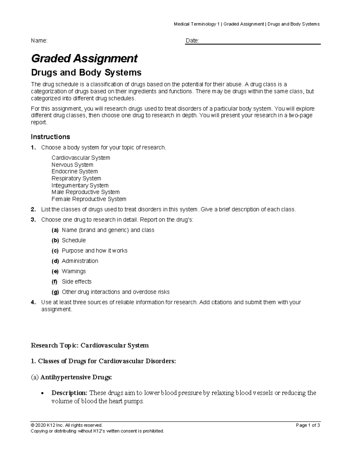 Drugs and Body Systems - good luck yalls - Medical Terminology 1 ...