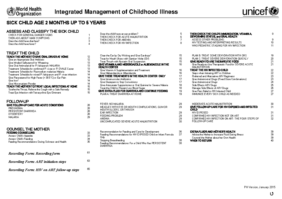 2015-IMCI - IMCI Notes - Integrated Management of Childhood Illness ...