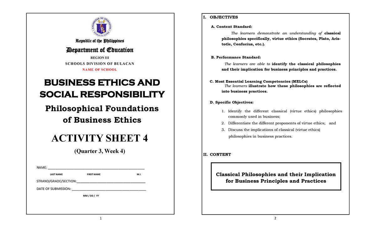 Q3-W4-LAS-Business-Ethics-Social-Responsibility pinahaba ba - BUSINESS ...