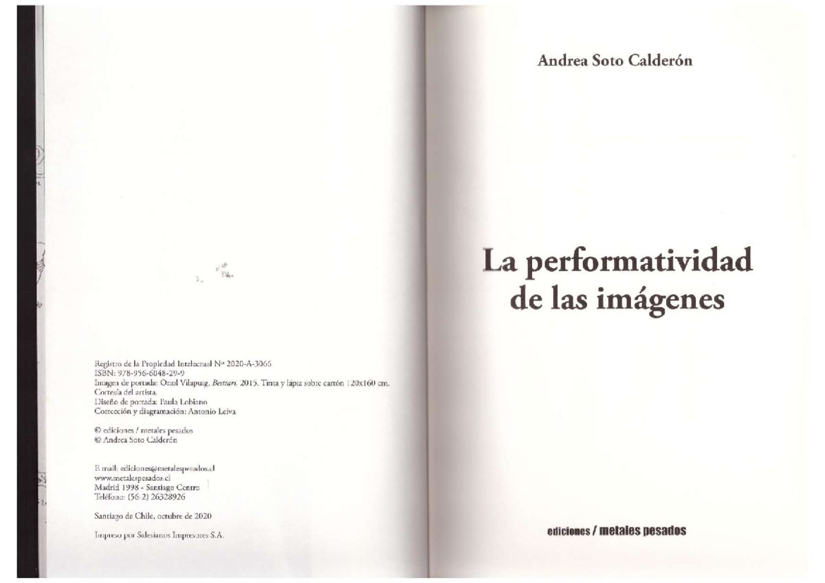 La performatividad de las imágenes - A. Soto Calderón (selección ...