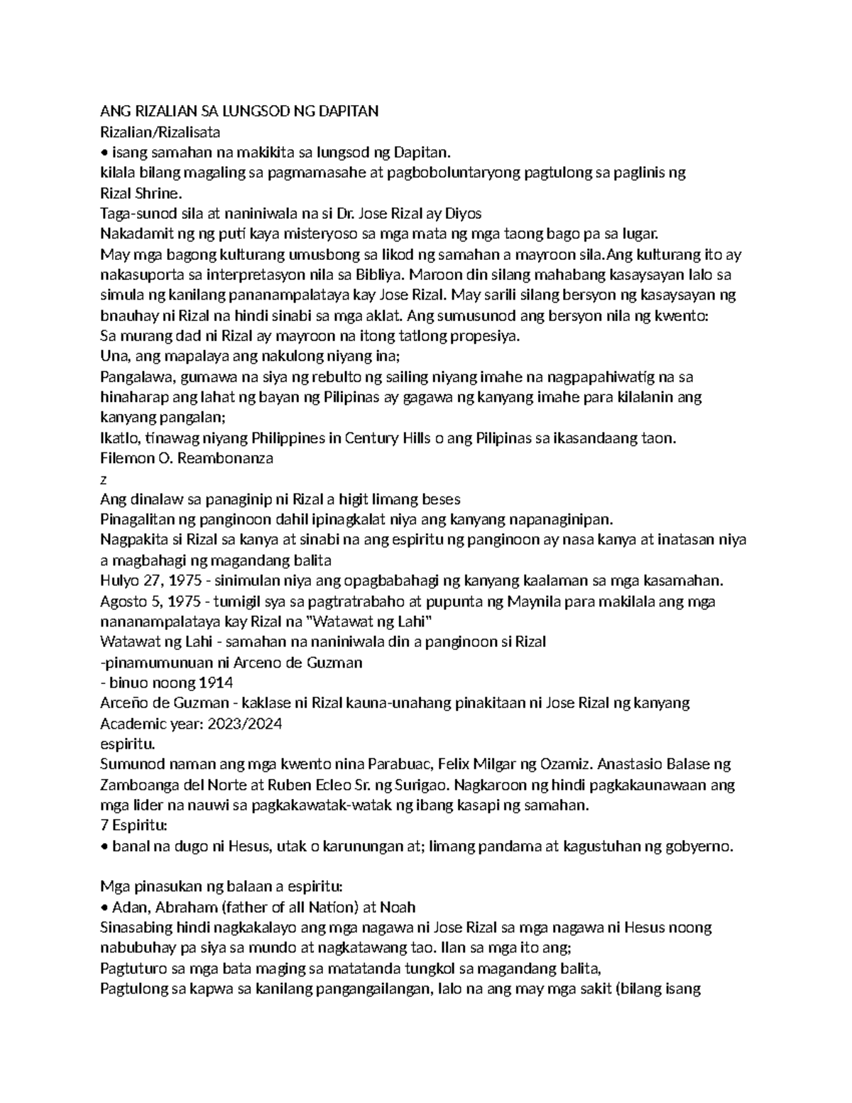 ANG Rizalian SA Lungsod NG Dapitan - ANG RIZALIAN SA LUNGSOD NG DAPITAN ...