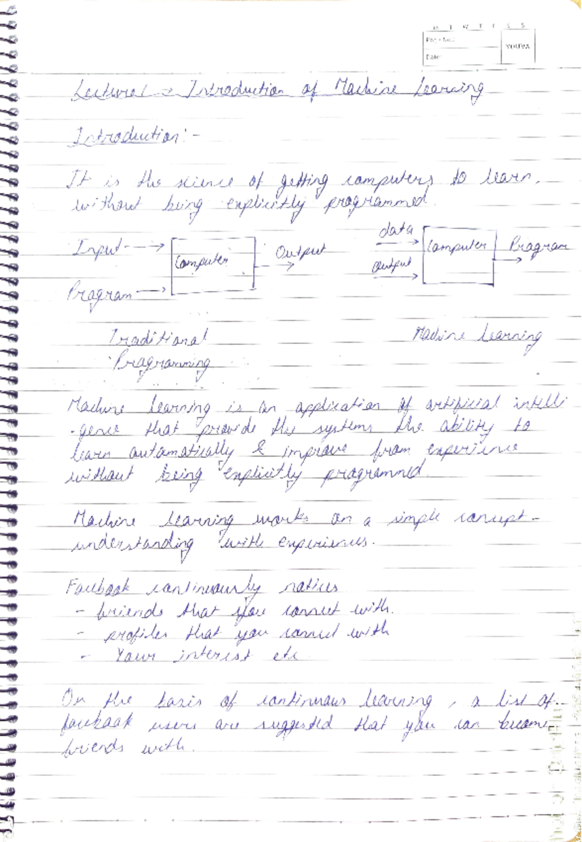 ML Unit 1-3 - Computer organisation and architecture - Studocu