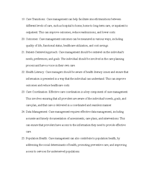 Case Management Notes Part 1 - Definition: Case management is a ...