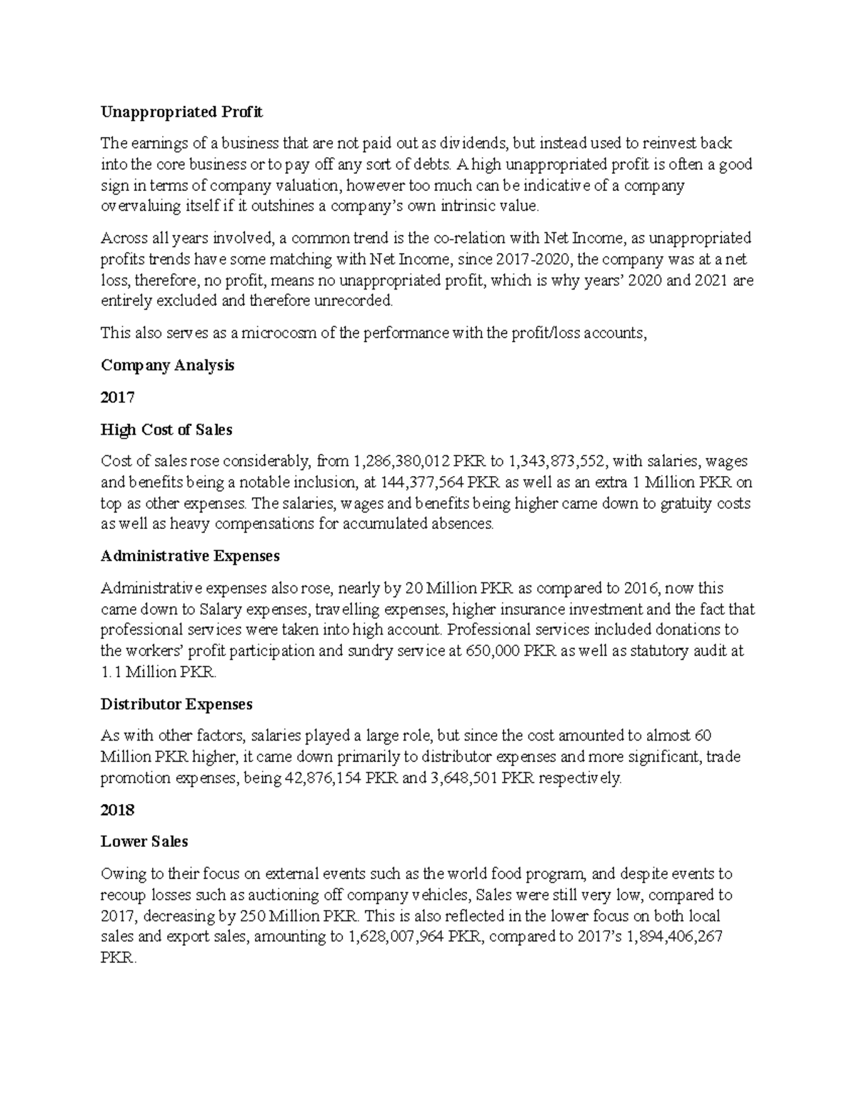 Unappropriated Profit - A high unappropriated profit is often a good ...