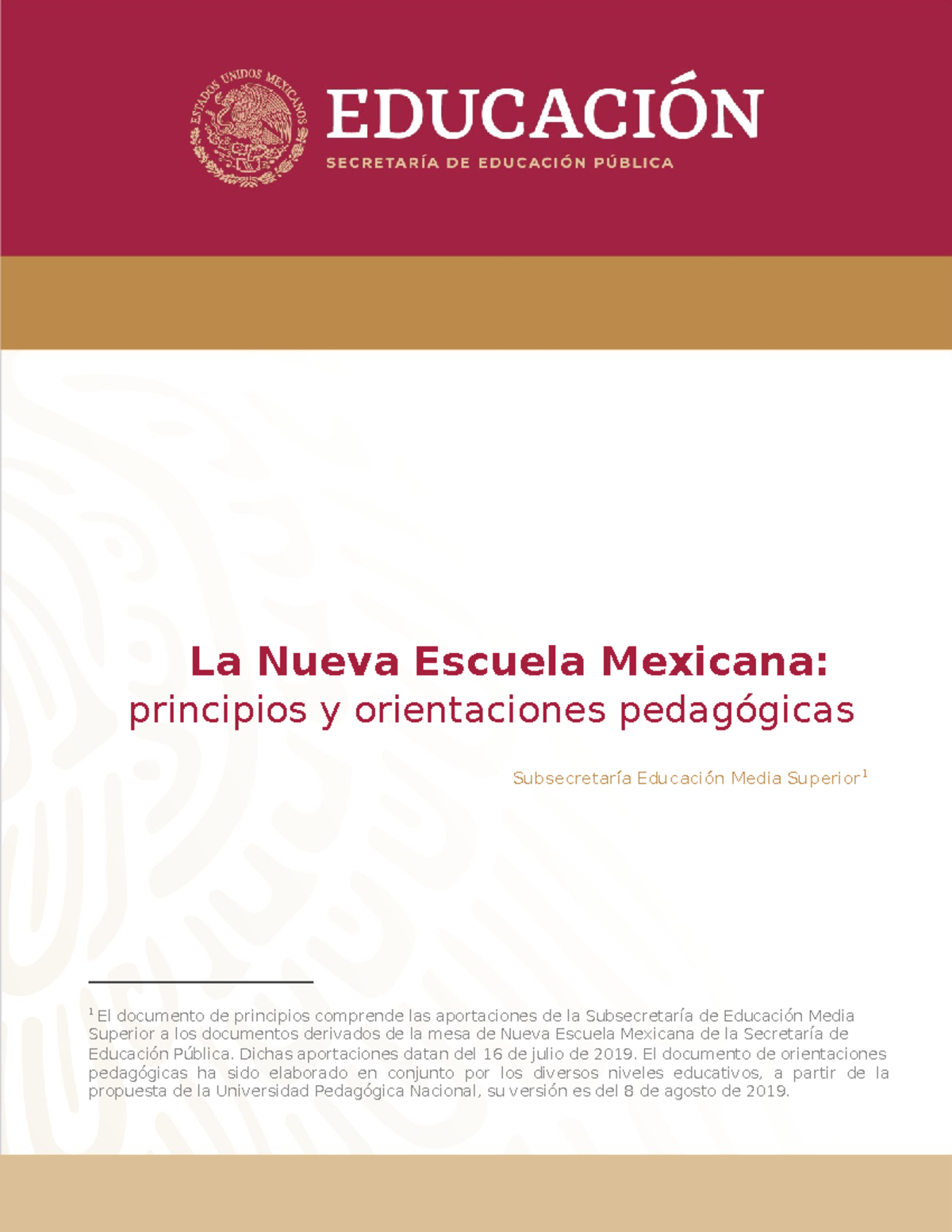 NEM principios y orientación pedagógica - La Nueva Escuela Mexicana: principios y orientaciones ...