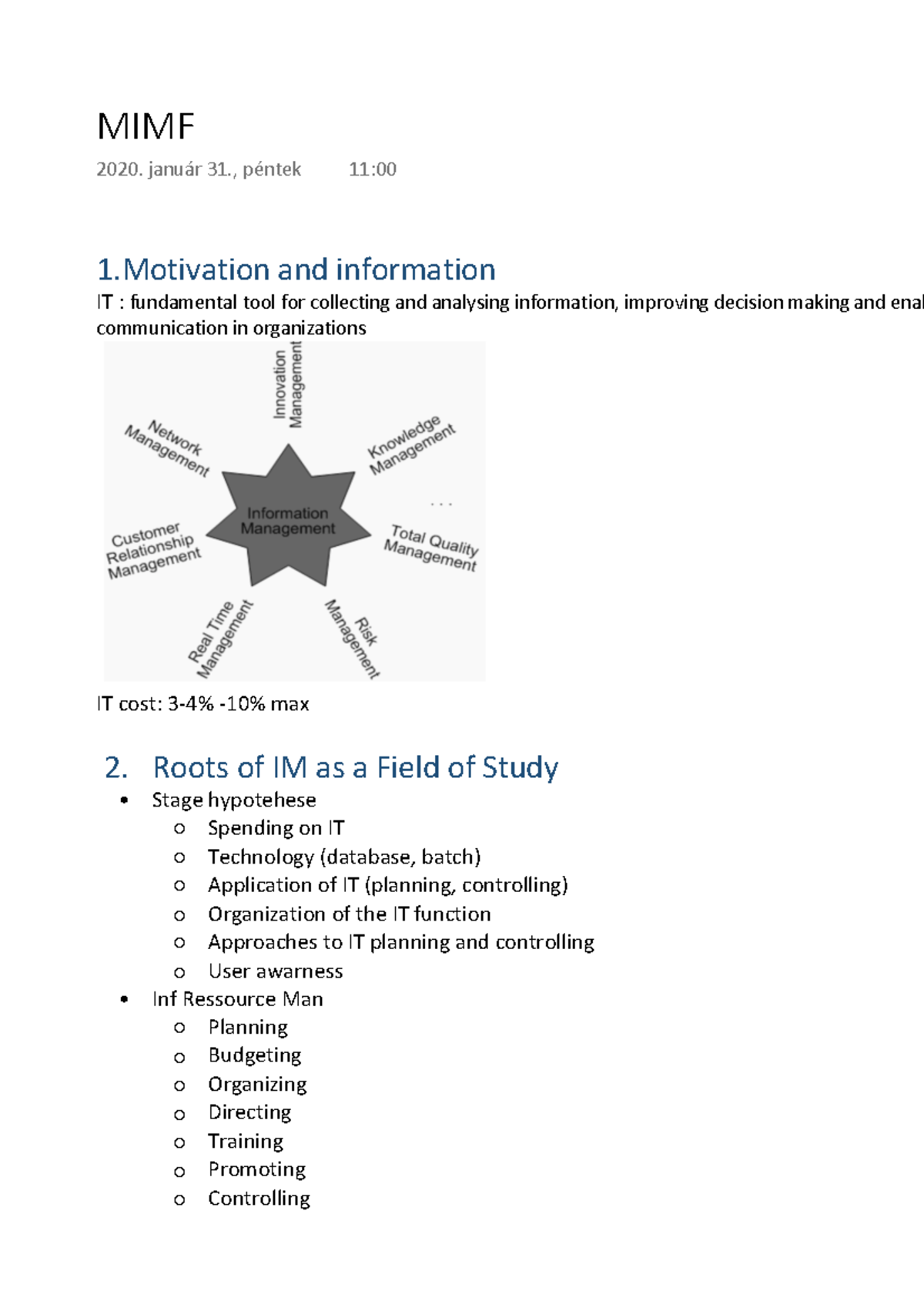 MIMF short - 1 and information IT : fundamental tool for collecting and ...