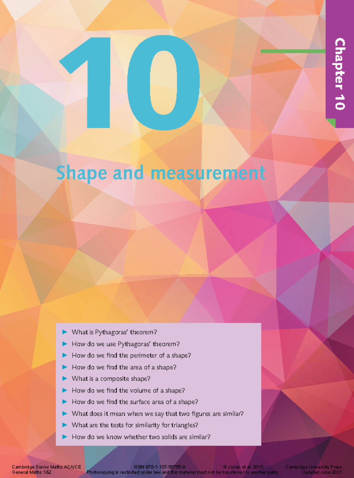 Chapter 10 Shape and measurement - 10 Chapter 10 Shape and measurement ...
