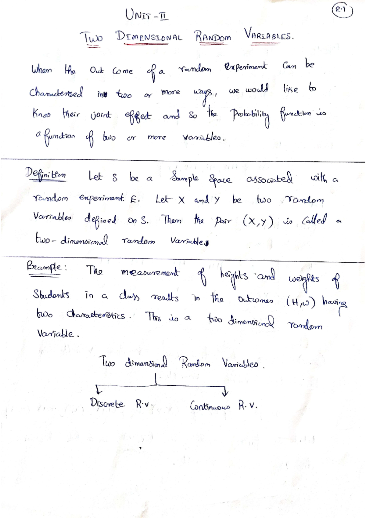 2d random variables - Covariance and correlation - Probability and Queuing Theory - Studocu