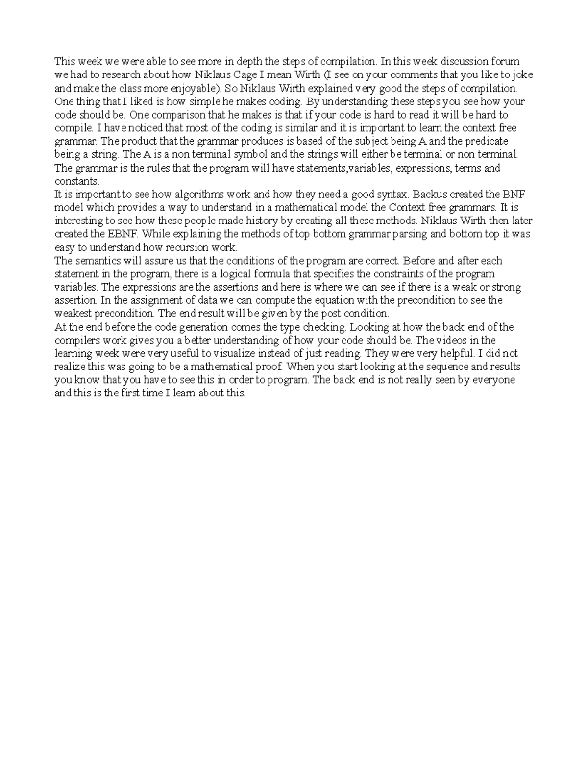 Journal 2Journal 2Journal 2 - This week we were able to see more in ...