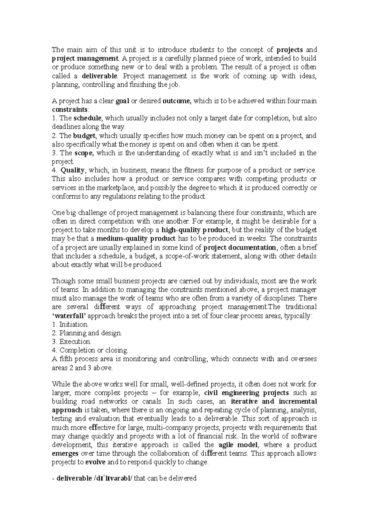 UNIT-3 - Unit 3 - The main aim of this unit is to introduce students to ...