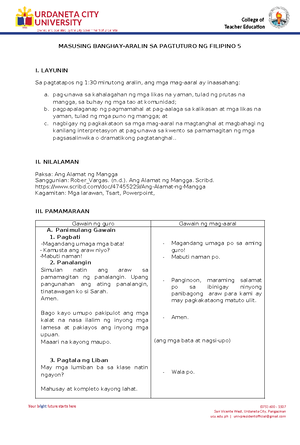 COT 2 Mathematics Q4W1 - DAILY LESSON LOG School: Dilan Integrated School Grade Level: 1 Teacher ...
