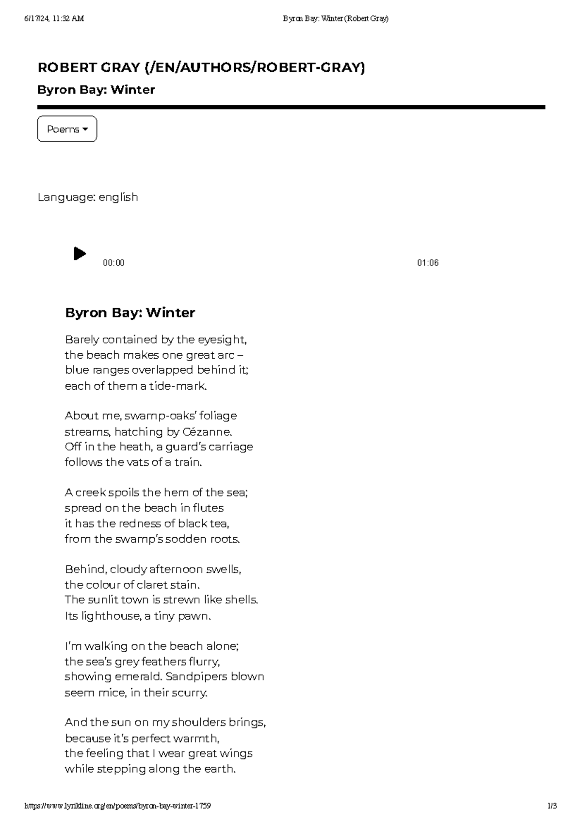 Byron Bay Winter (Robert Gray) - ROBERT GRAY (/EN/AUTHORS/ROBERT-GRAY ...