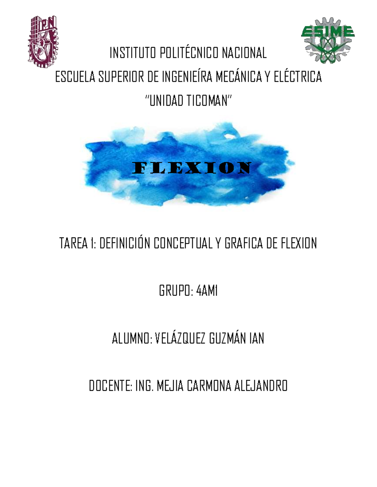 Definicion Conceptual y grafica de flexion - INSTITUTO POLITÉCNICO ...