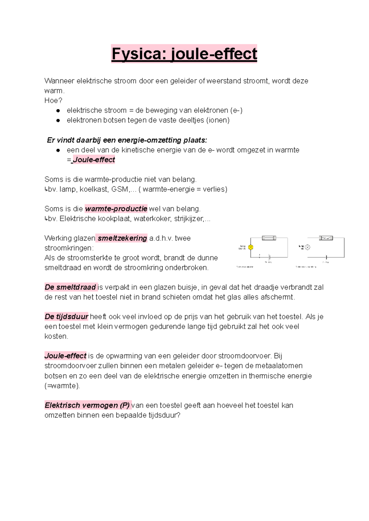 Fysica joule-effect - Een korte samenvatting van het deeltje van het ...