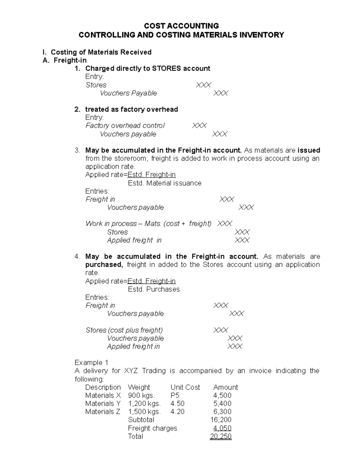 Materials controlling and costing - COST ACCOUNTING CONTROLLING AND ...