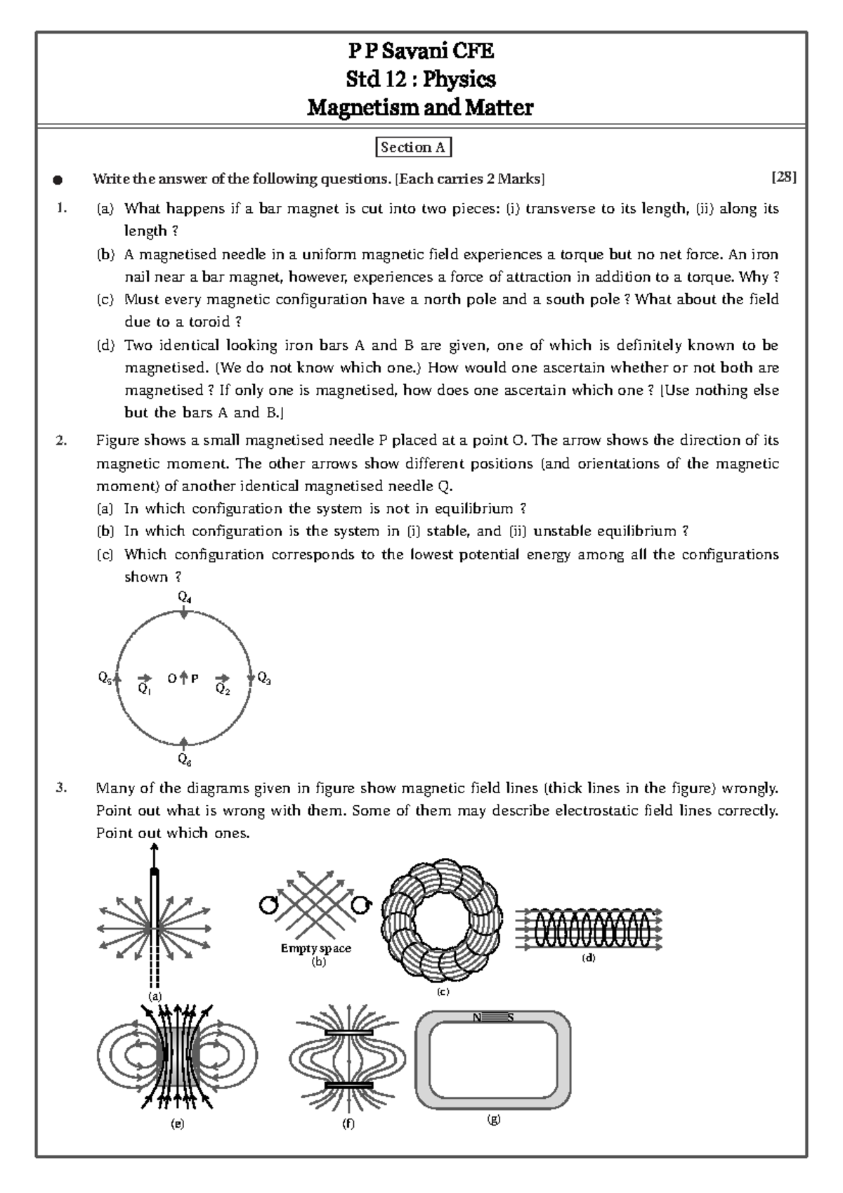 Magnetismand Matter D23-Sep-2023 - P P Savani CFE Std 12 : Physics Magnetism and Matter //X ...