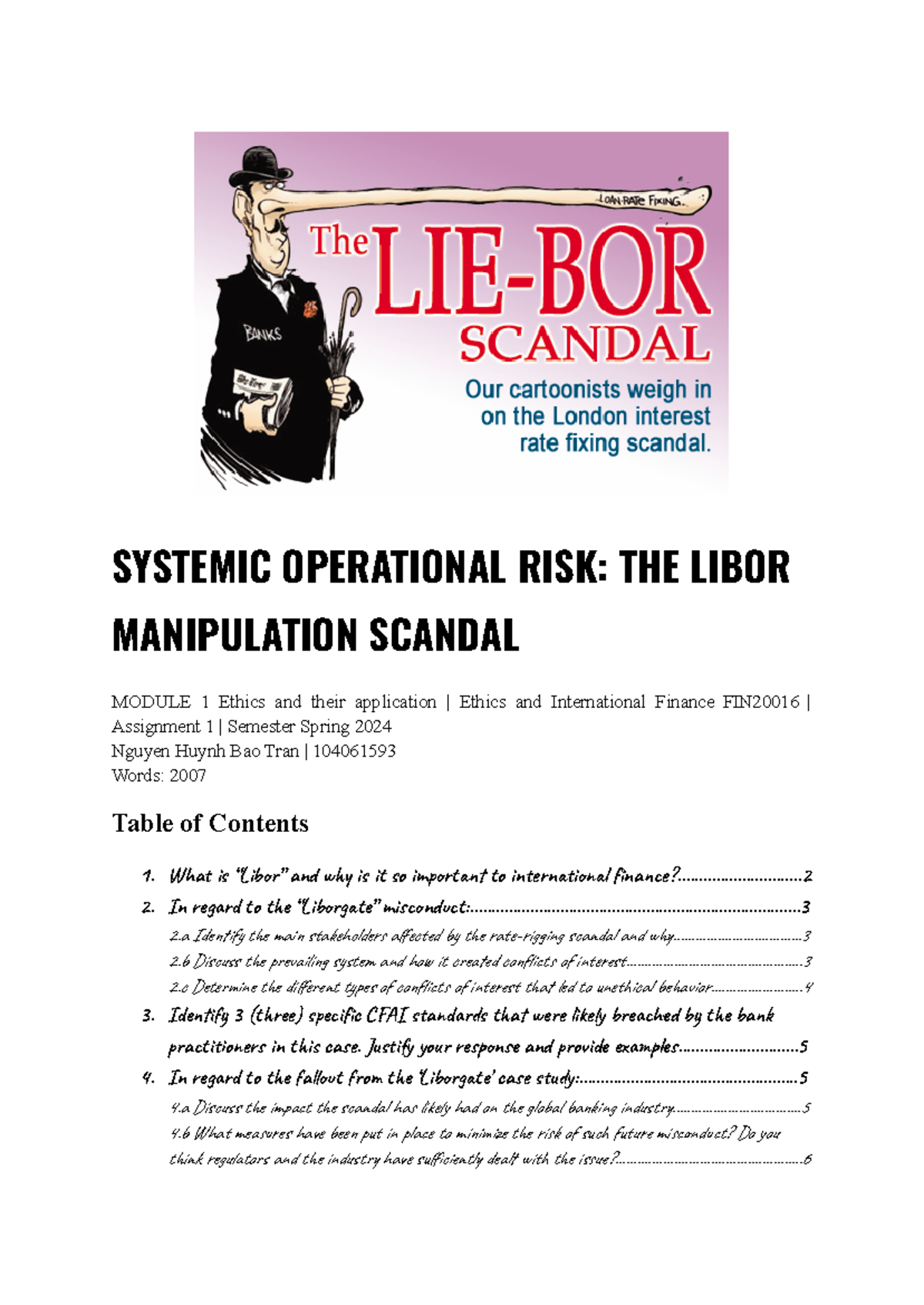 Systemic Operational RISK THE Libor Manipulation Scandal - SYSTEMIC ...
