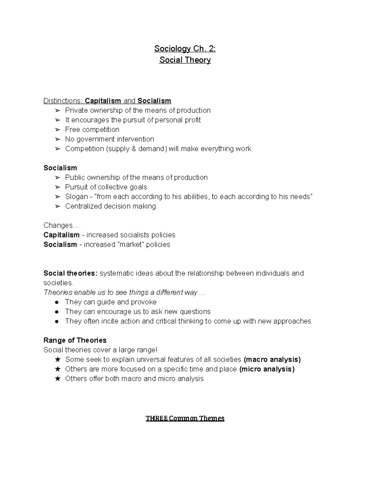 Sociology Ch2 - Lecture notes Chapter 2 - Sociology Ch. 2: Social ...