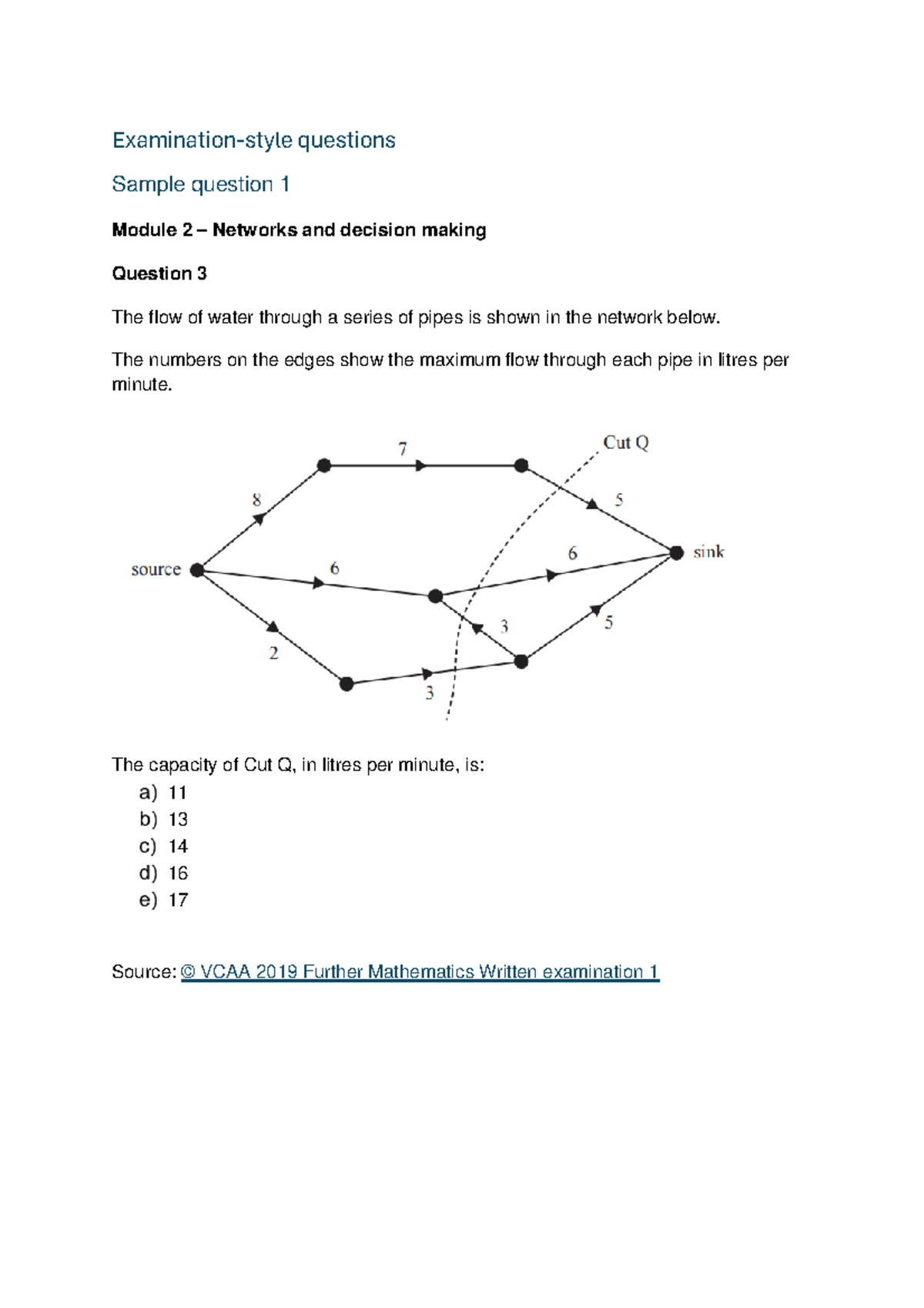 Networks - Practice network q's - Examination-style questions Sample ...