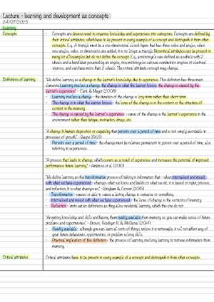 Portfolio Part 1 Comparing Definitions of Learning Stu Doc - Portfolio ...