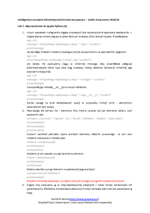 INI UM Lab4 stac - lab4 - Daniel Grzonka (grzonka/) Wydział Fizyki ...