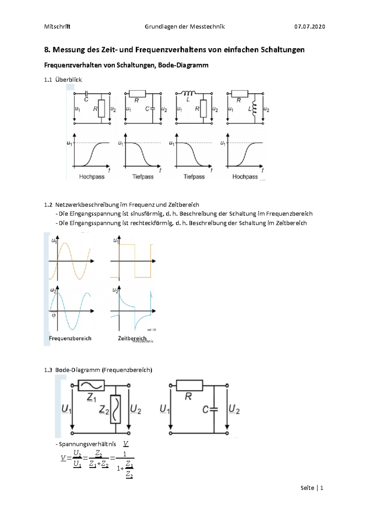Mitschrift 2020 07 07 GMT - Mitschrift Grundlagen der Messtechnik 07. 8 ...