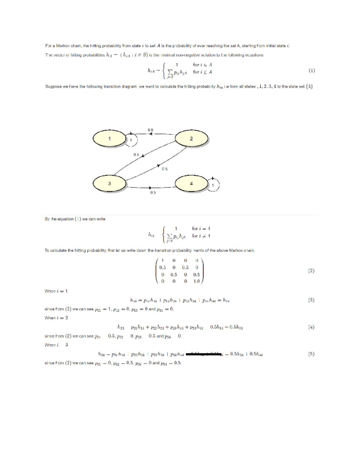 Example hitting prob - for test and exam (practice material) - STAT350 ...