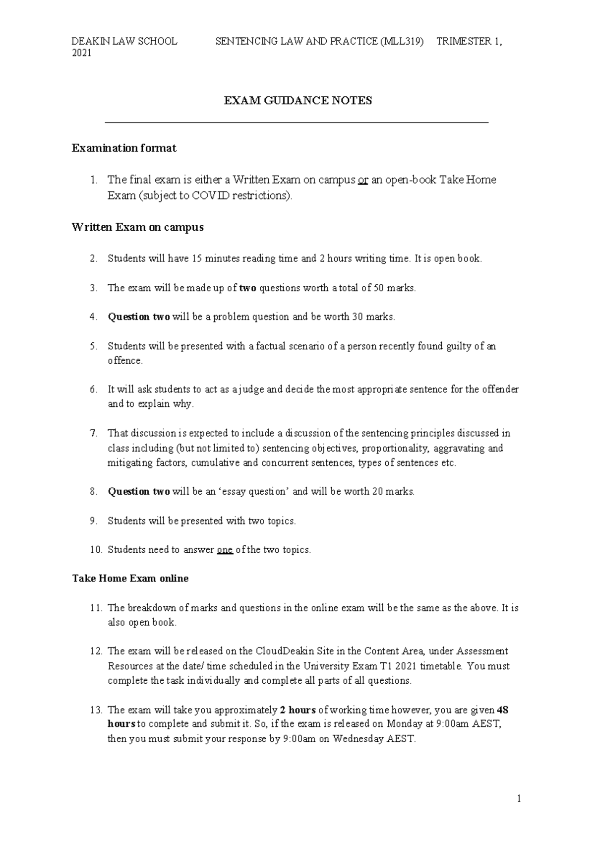 Practical Guidance Notes - 2021 EXAM GUIDANCE NOTES - Studocu