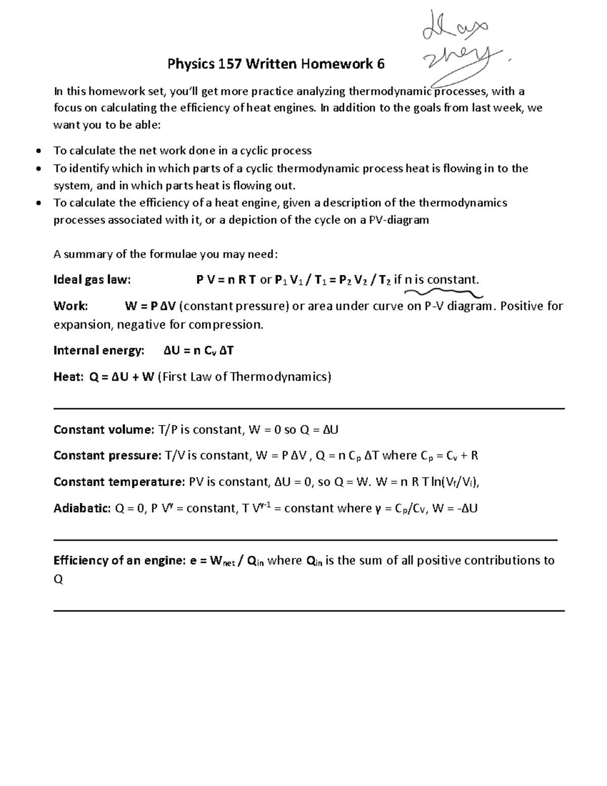 HW6 - Written Homework 6 - Physics 157 Written Homework 6 In this homework set, you’ll get more ...