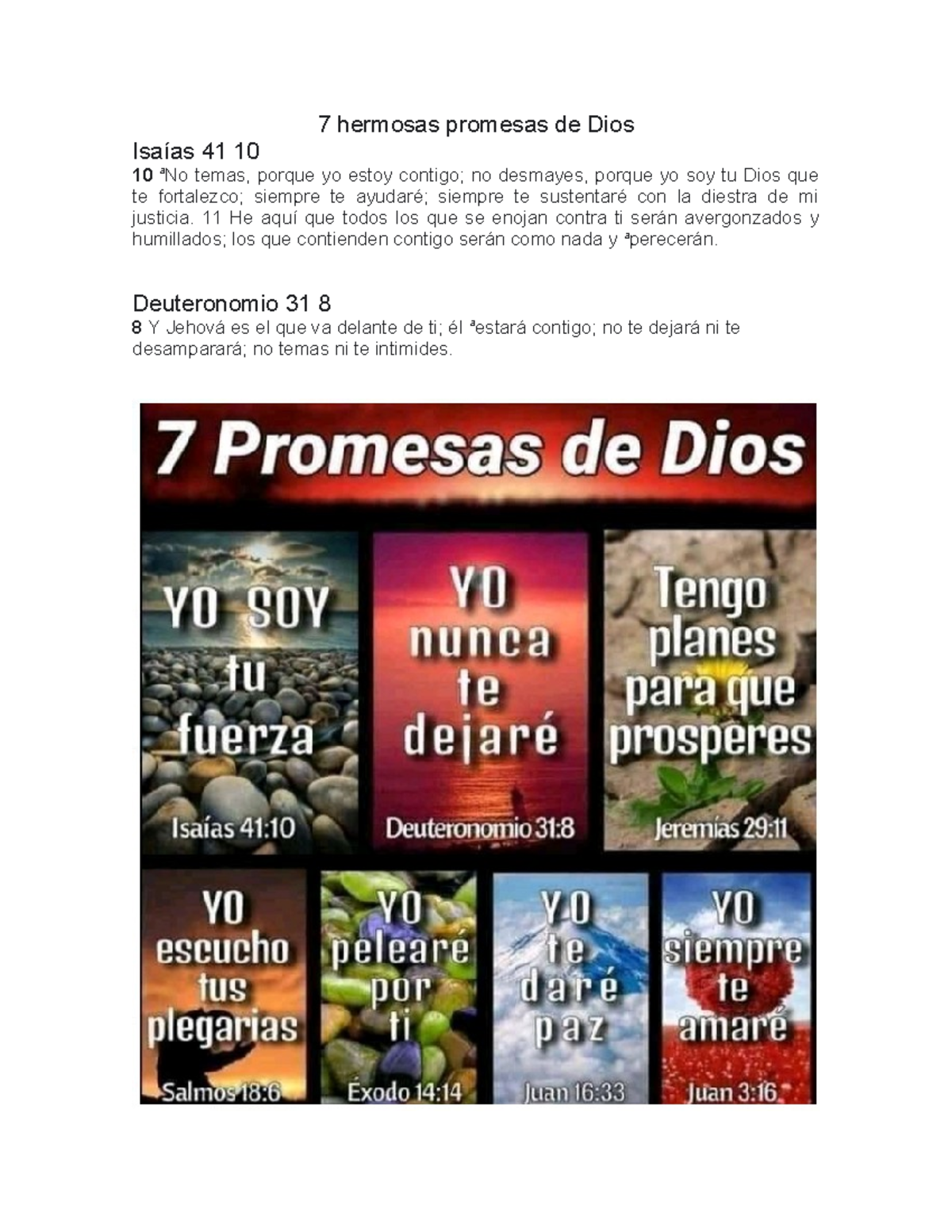 7 hermosas promesas de Dios - 7 hermosas promesas de Dios Isaías 41 10 ...