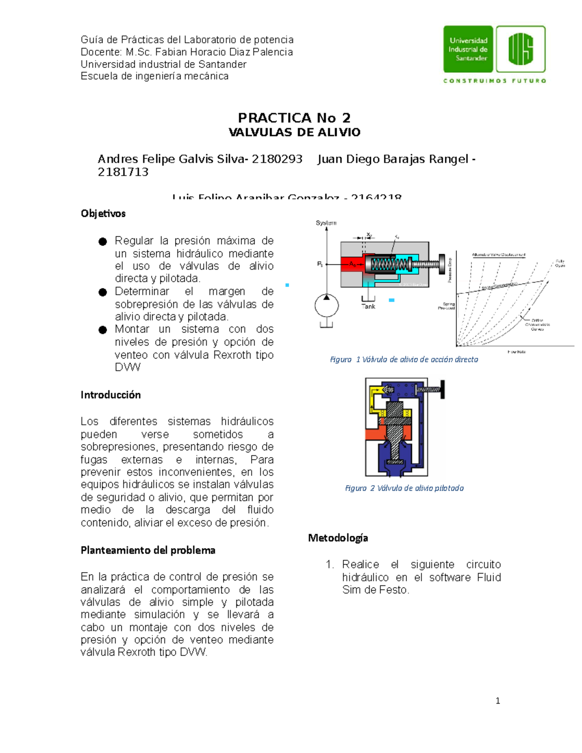 Galvis-Barajas-Aranibar Lab 2 - Guía de Prácticas del Laboratorio de potencia Docente: M. Fabian ...