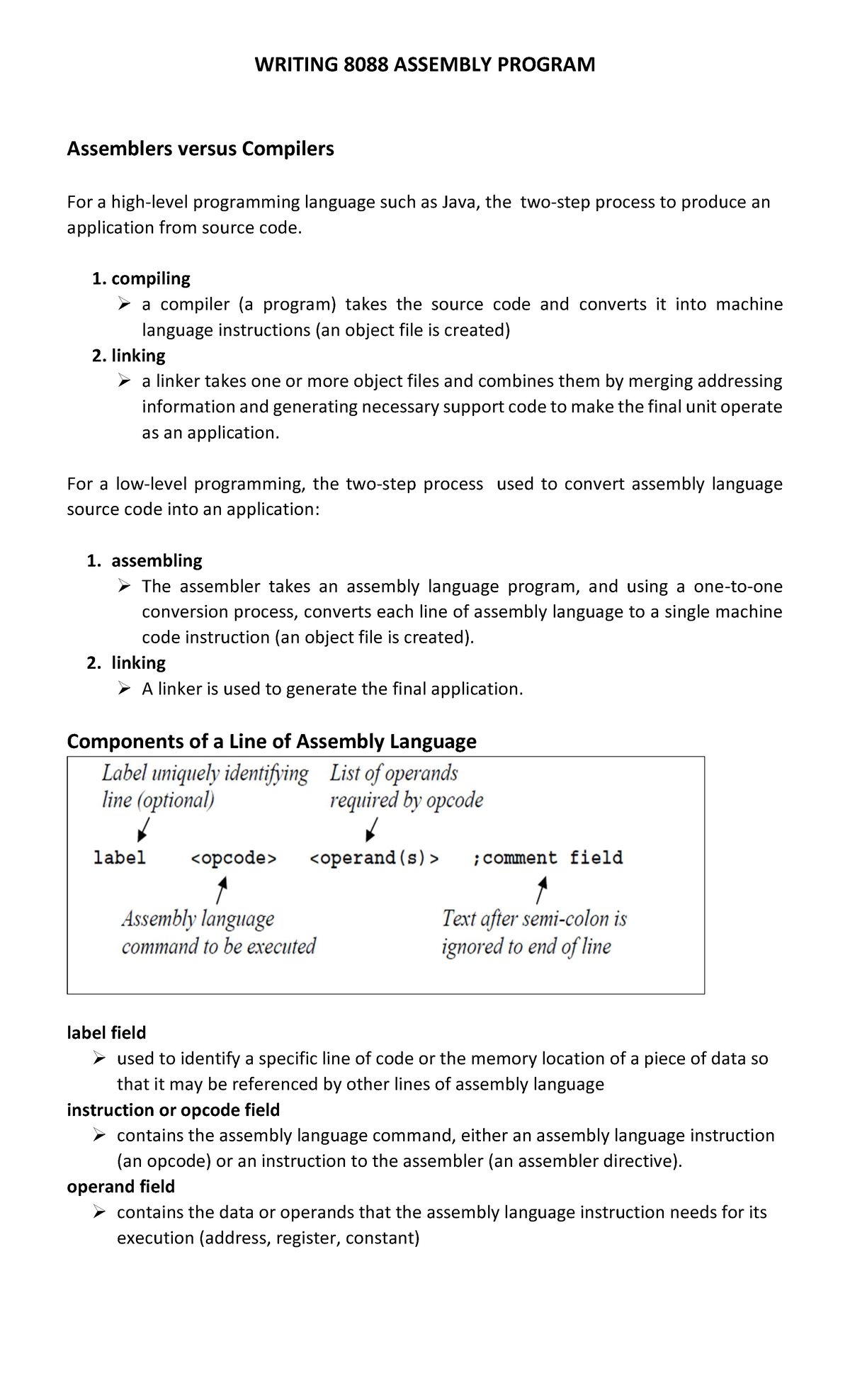 8088 Asssembly Program INT21H 2nd2022-23 lec - WRITING 8088 ASSEMBLY ...