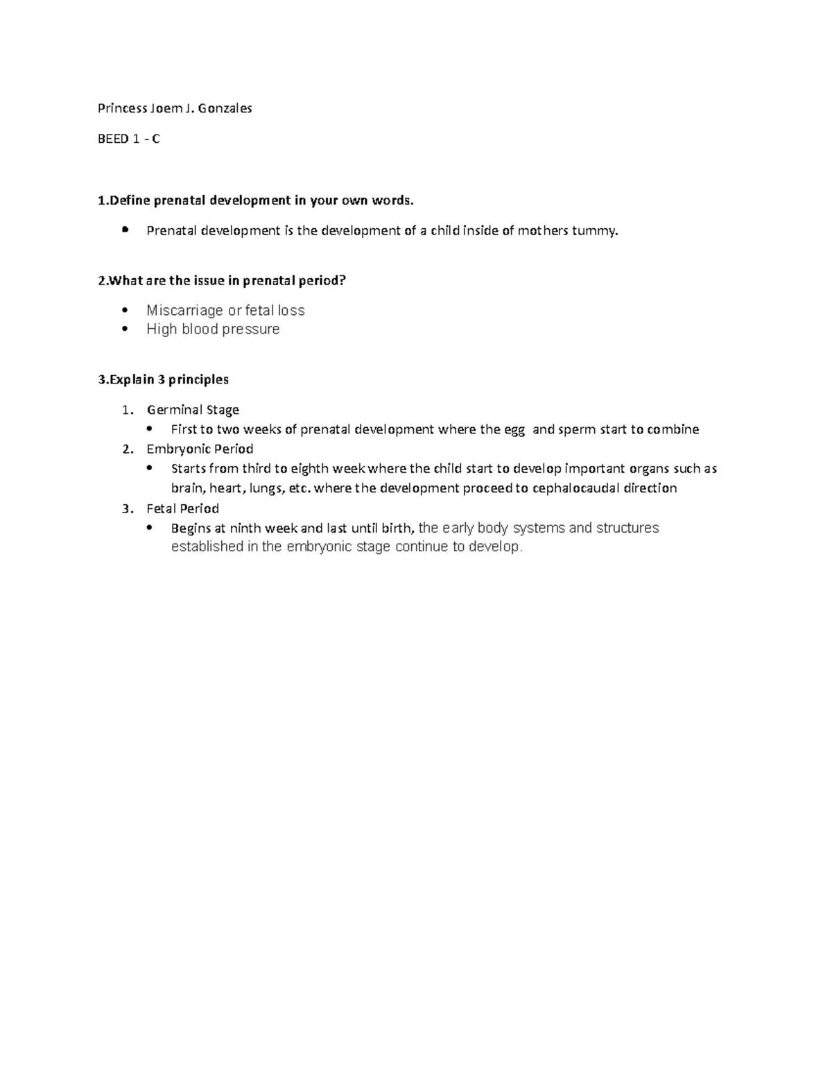 Gonzales^J Princess Joem prenatal developpmet - Princess Joem J ...