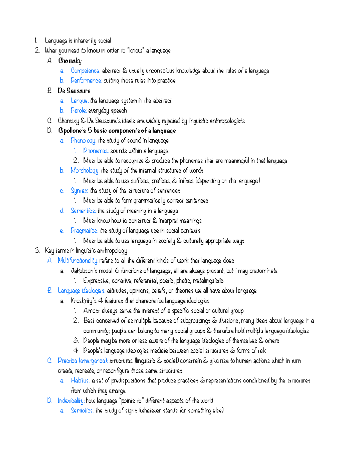 Living Language Ch 1 - For Anth 3810 with Professor Rebecca Wood ...