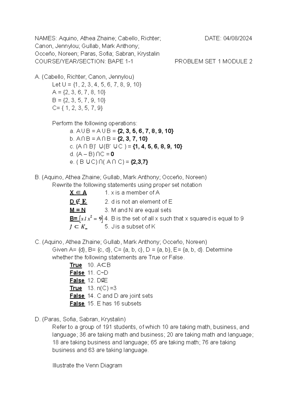 MMW Module 2 - NAMES: Aquino, Athea Zhaine; Cabello, Richter; DATE: 04 ...
