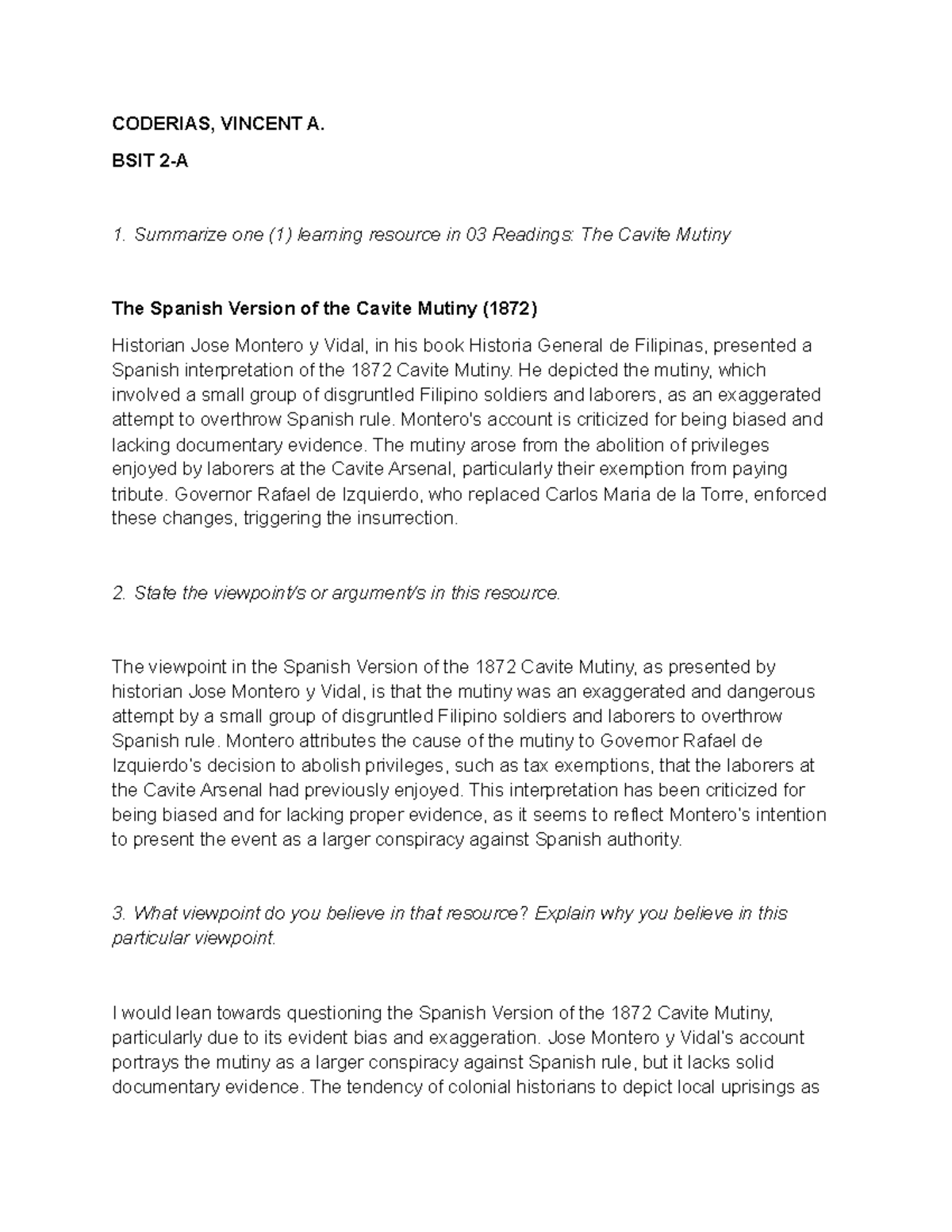 RPHhhhhhtskk - Answer for task - CODERIAS, VINCENT A. BSIT 2-A Summarize one (1) learning ...