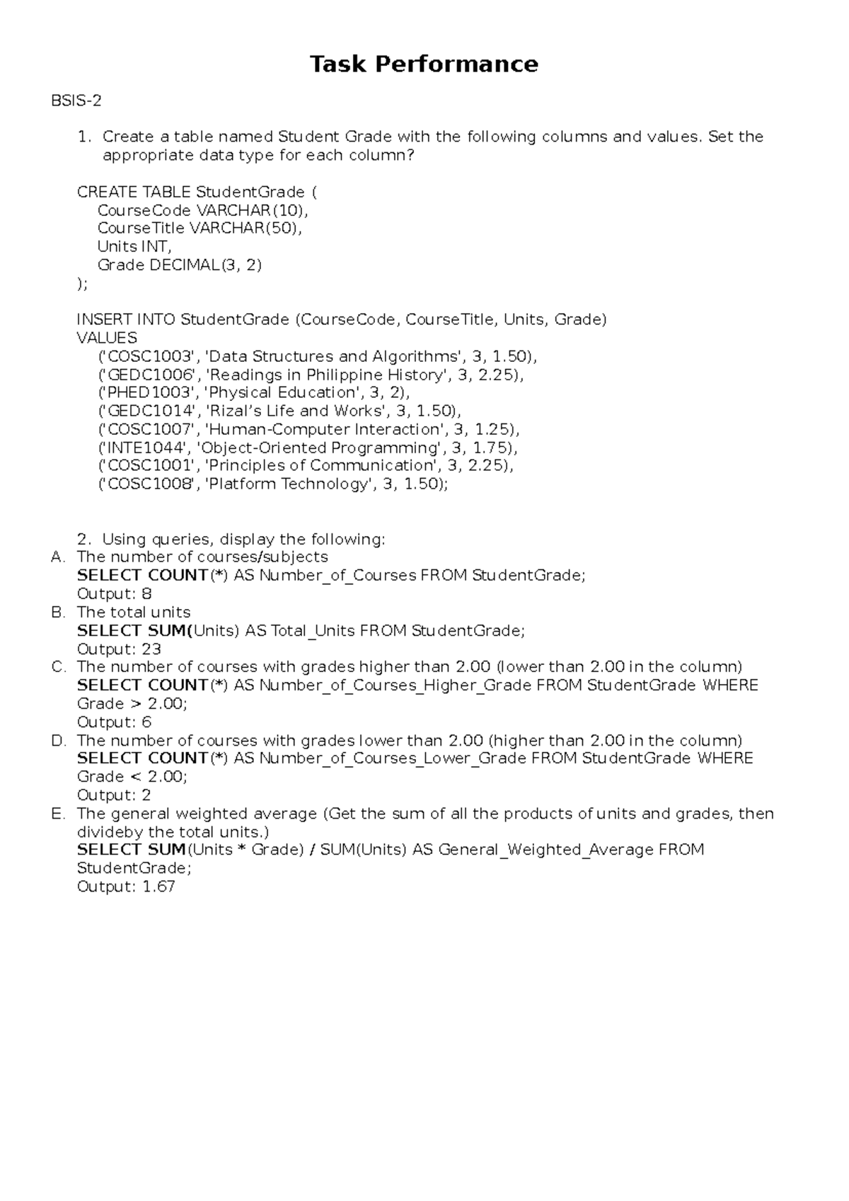 08-Task-Performance 1 Information-Management - Task Performance BSIS ...