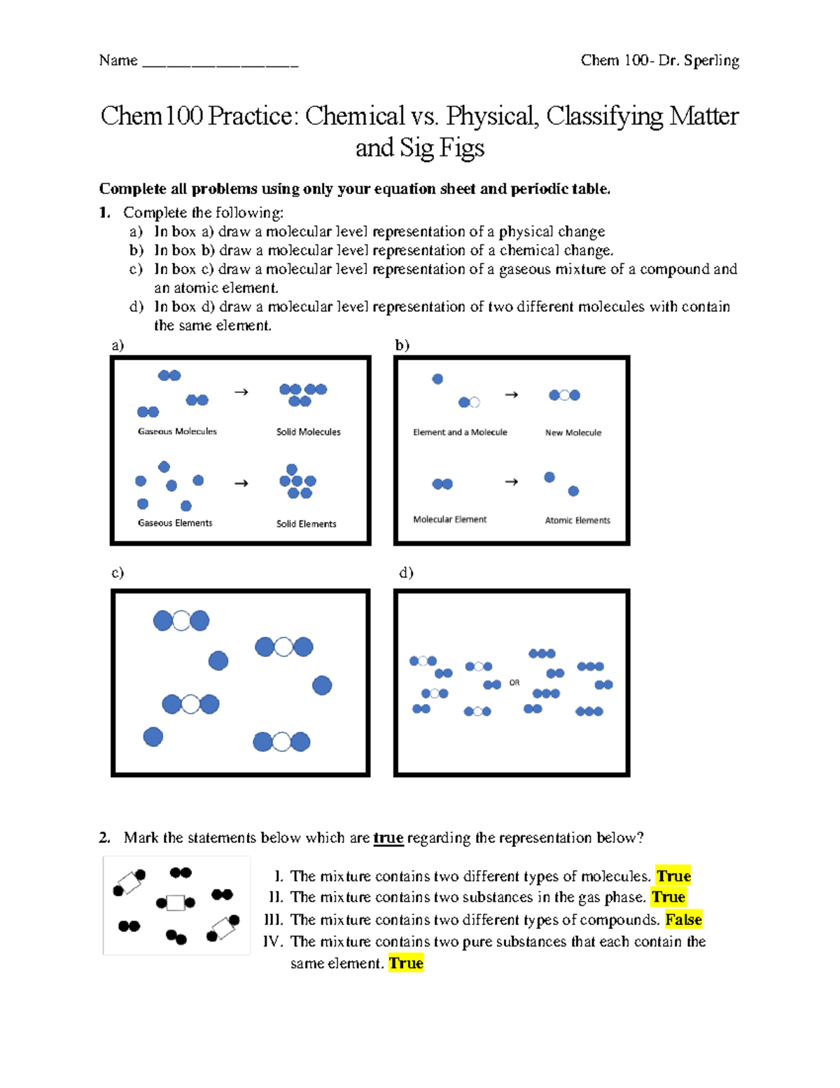 01 Chem&Phys Matter Sig Figs Practice Key - Chem100 Practice: Chemical ...