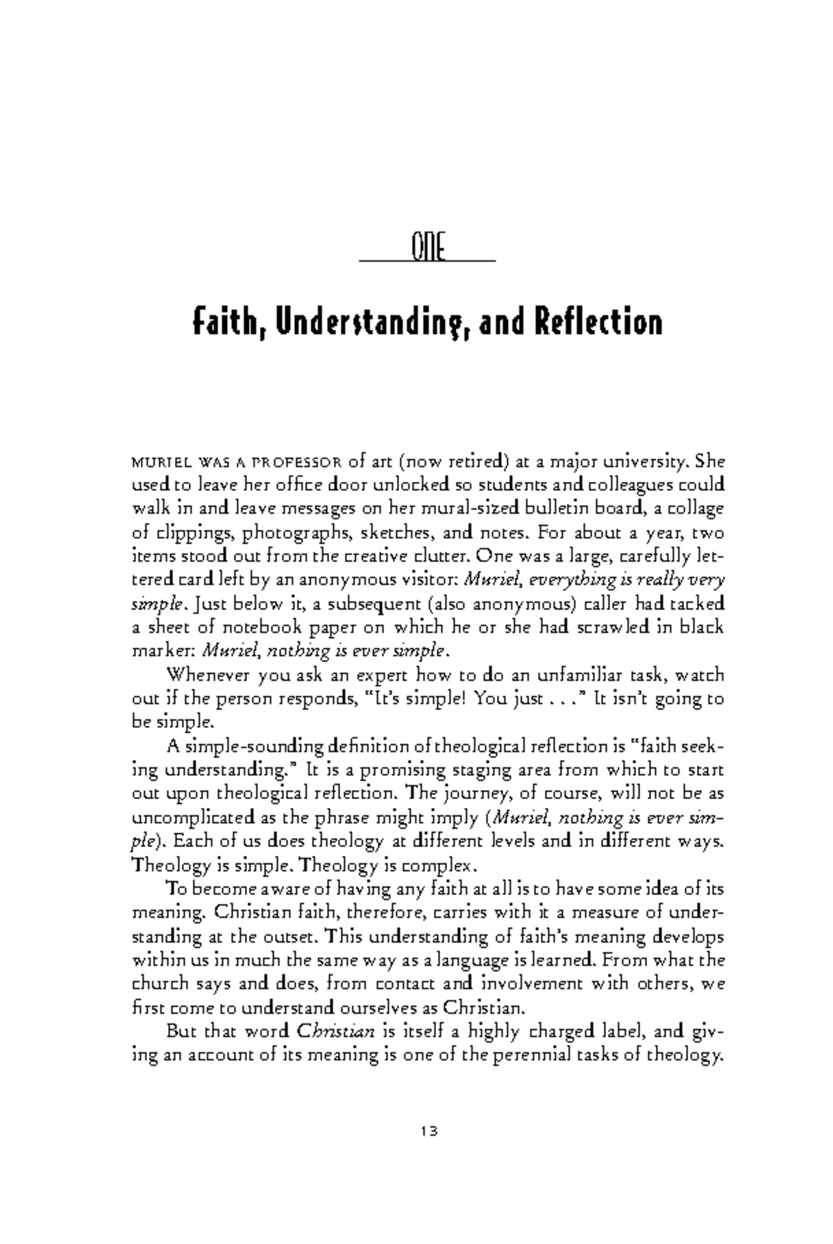 Lecture 1~Part B~Embedded and Deliberative Theology - 13 One Faith ...