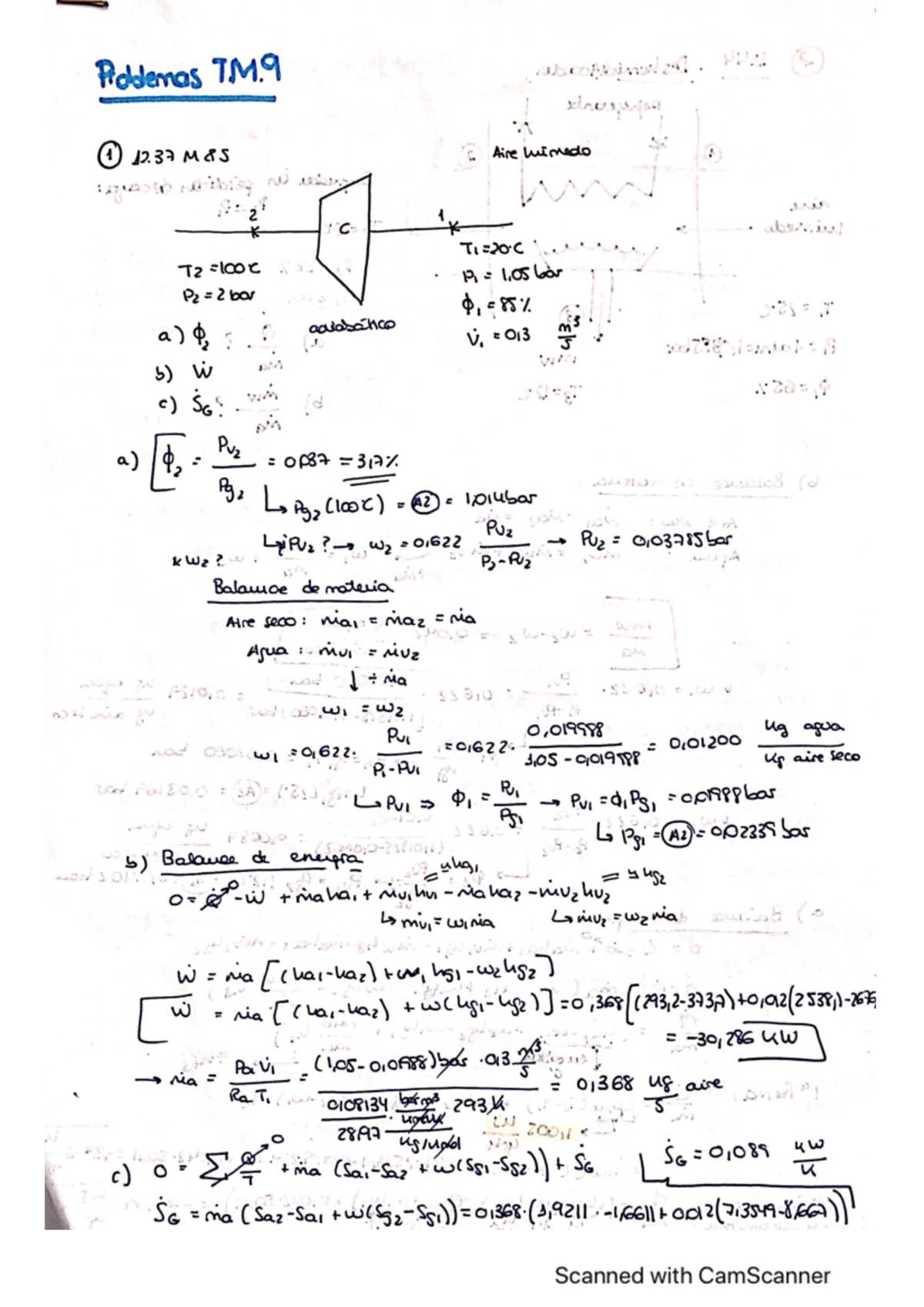 Problemas Tema 9 Termo - Termodinámica Aplicada - Studocu