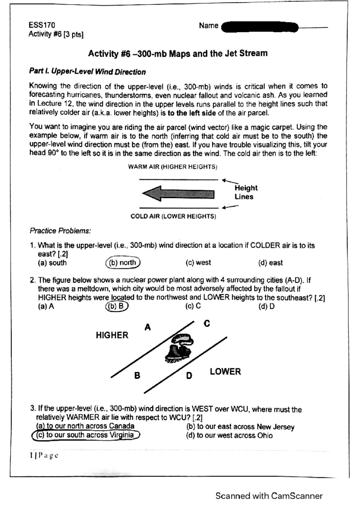 Activity #8 - 300 mb Maps and the Jet Stream - ESS 170 - Studocu