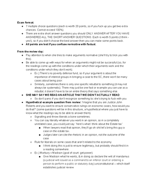 Week of 4-4 Outline AAP - Con law notes for final exam and for the ...