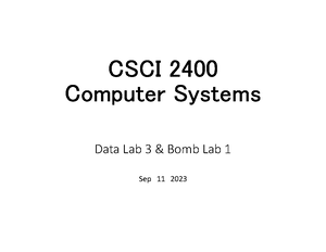 6. Memory Layout and Buffer Oveflow - Stack Runtime stack (8MB limit) Size can be set by ...