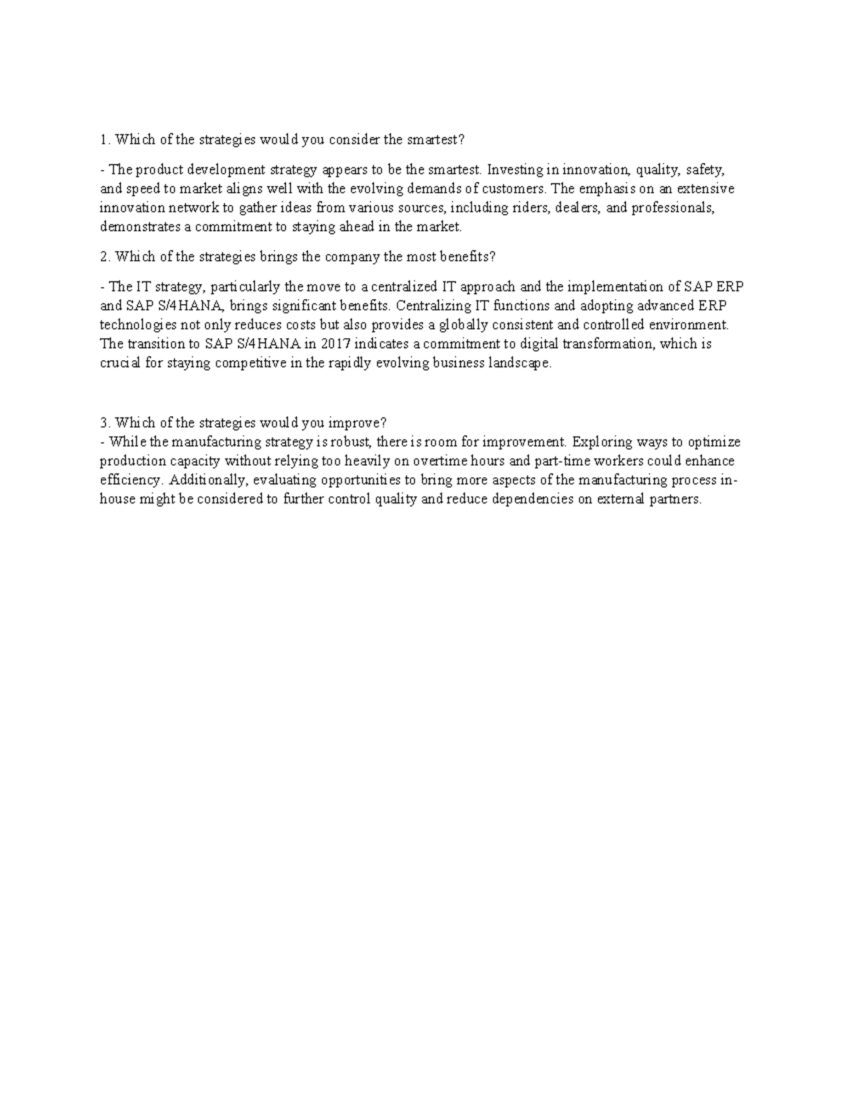02 Quiz 1 SIA - hehe - Which of the strategies would you consider the ...