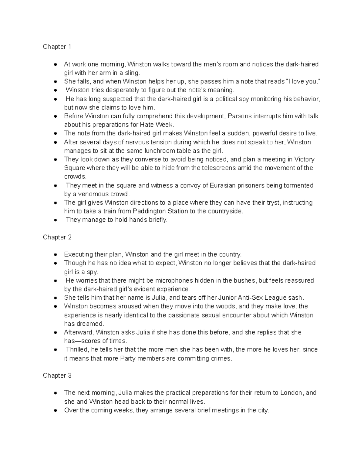 1984 Notes Chapter 1-3 (Part 2) - Chapter 1 At work one morning ...