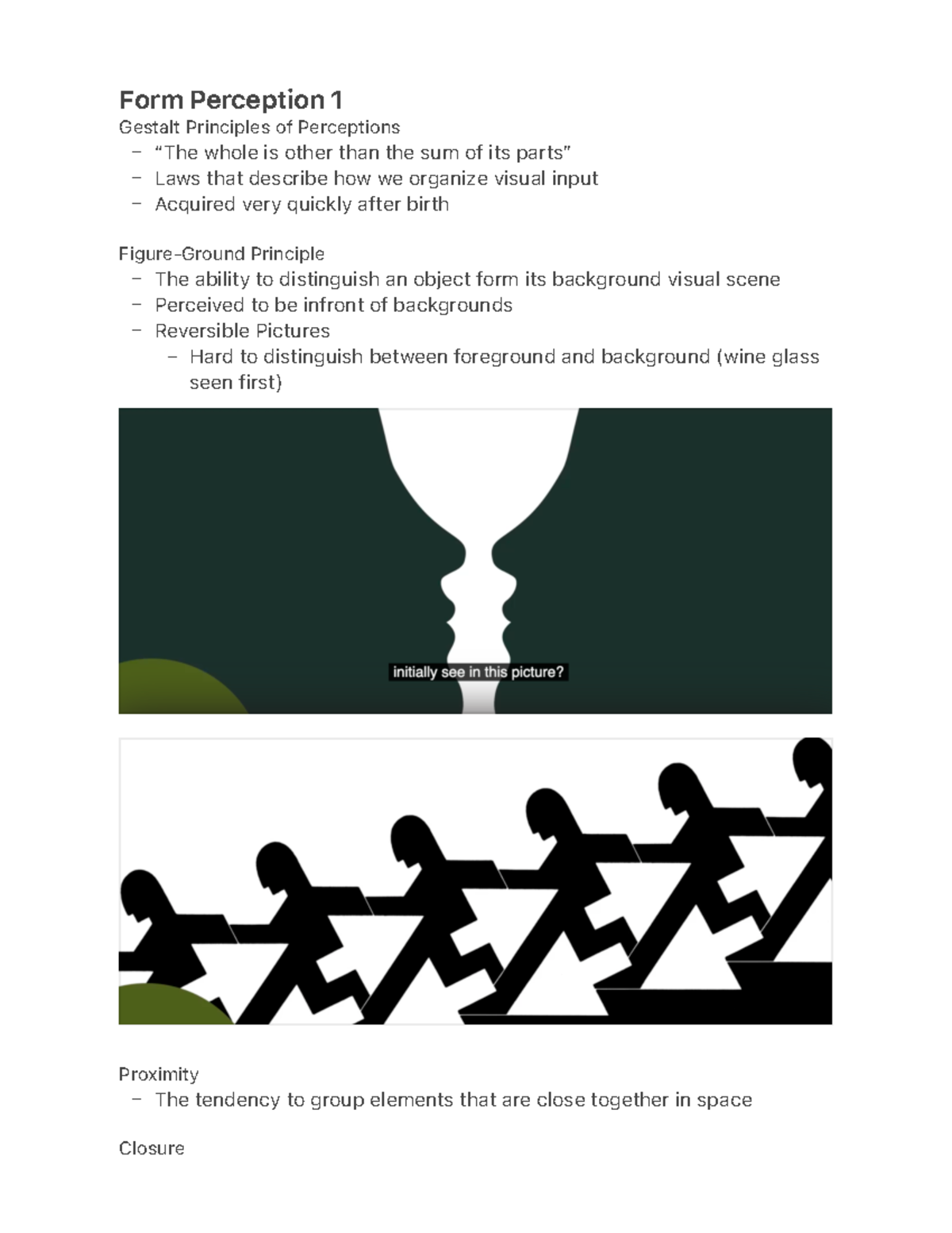 Form Perception 1 PSYCH 1XX3 - – – – – – – – – Form Perception 1 ...