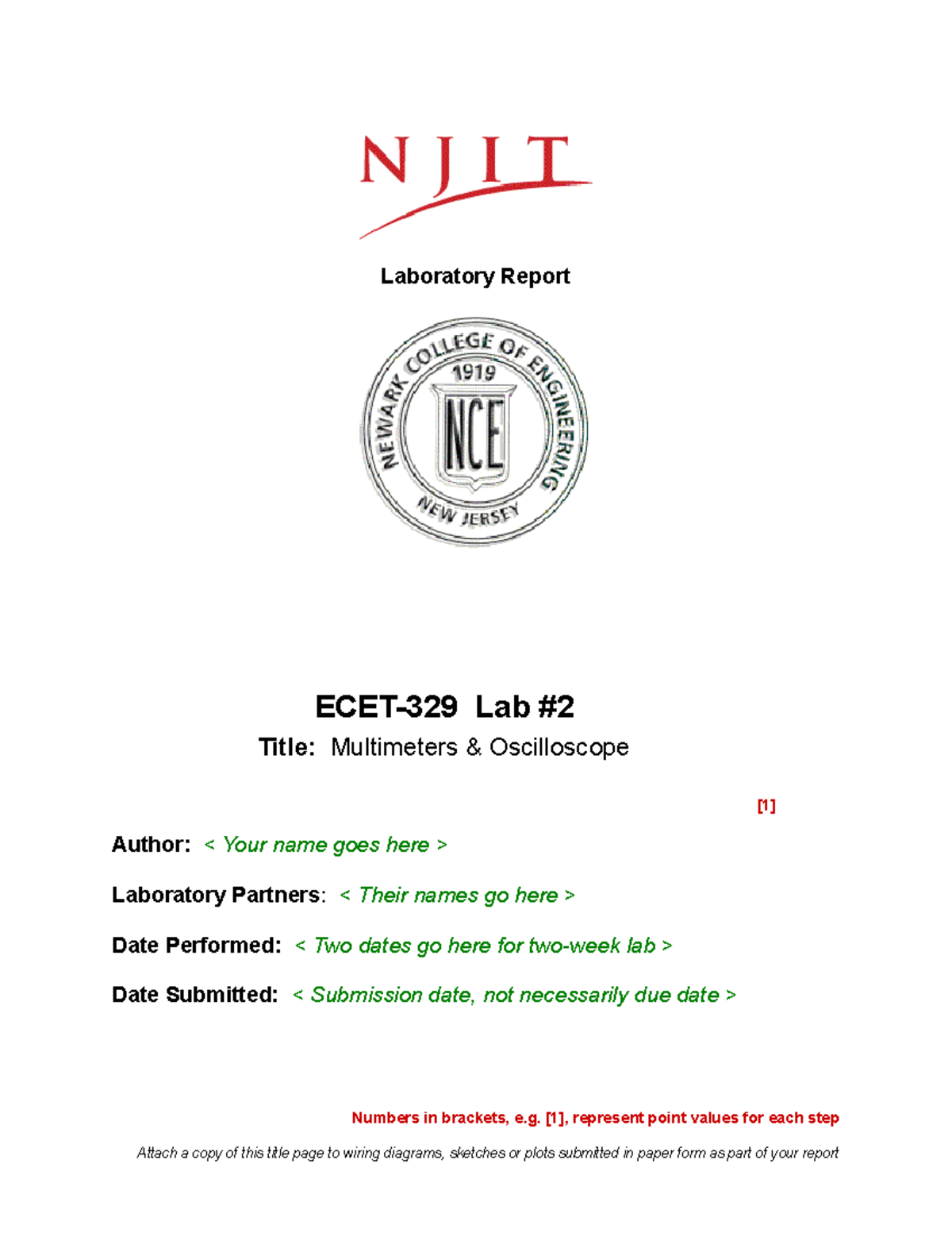 ECET-329 Laboratory Experiment 2 - Laboratory Report ECET-329 Lab Title ...