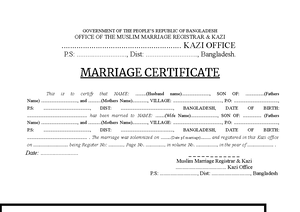 Nikanama for anyone - Bangladesh Form No-1601 Page. No. 80 Volume No ...