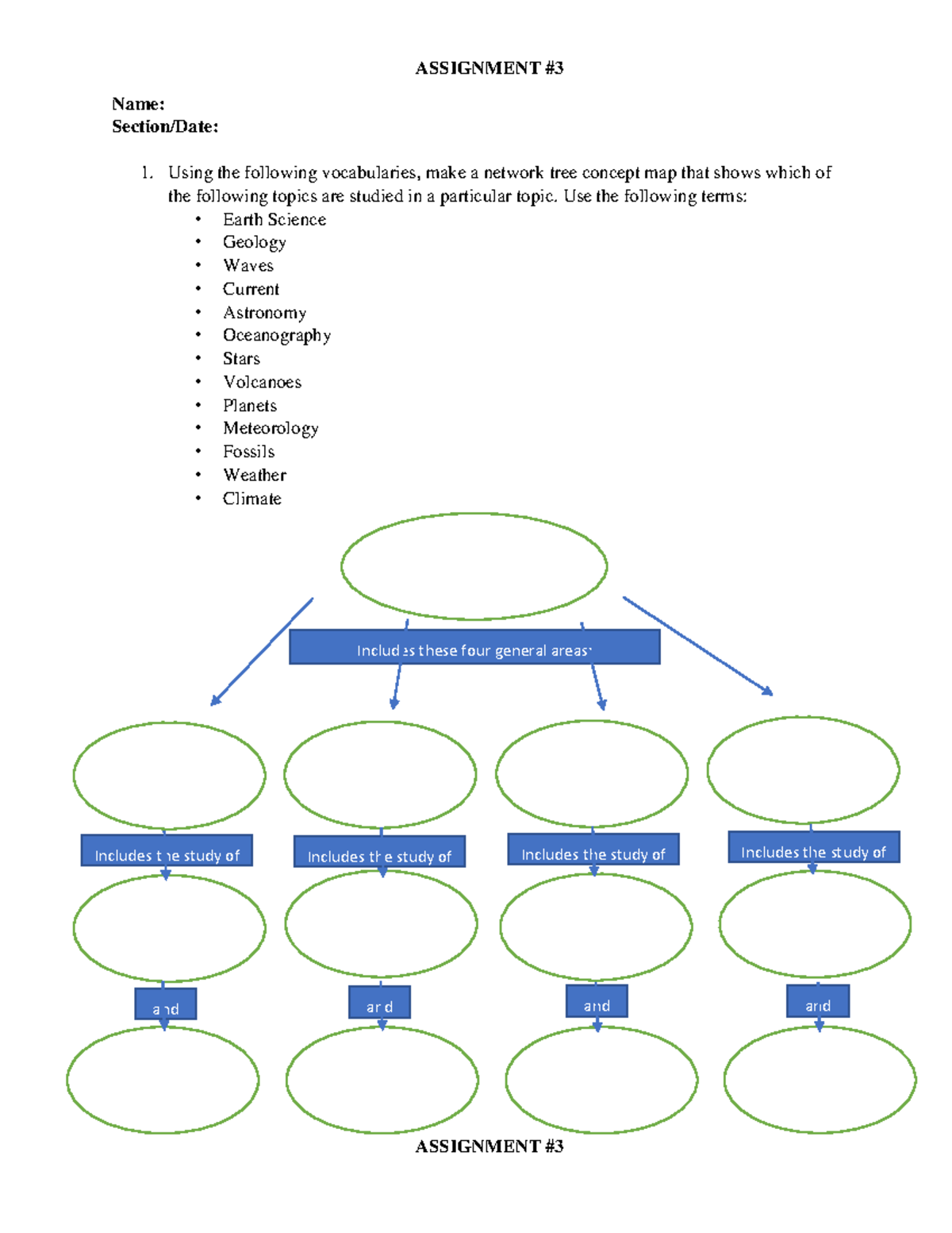 Intro to earth science A3.docs - ASSIGNMENT Name: Section/Date: 1 ...